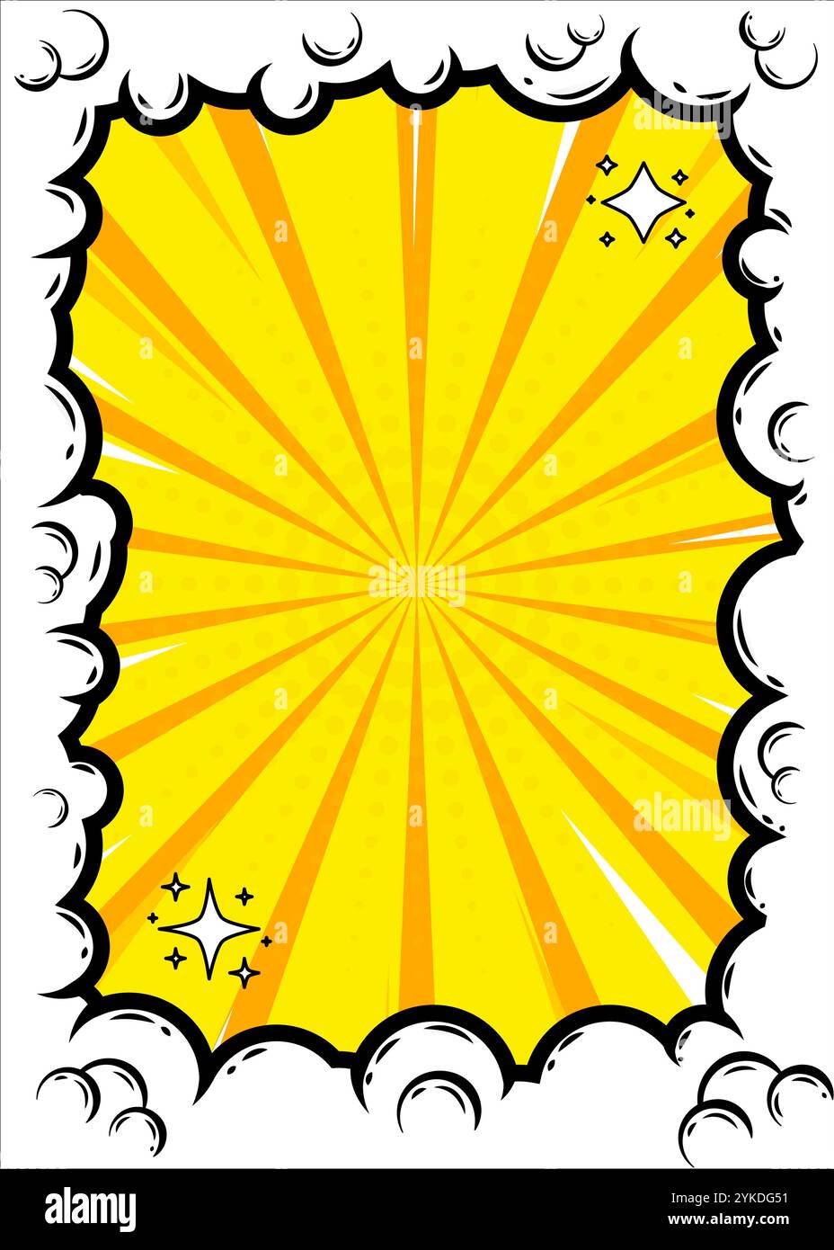 Cute comic background template. Yellow color concept. Design ...