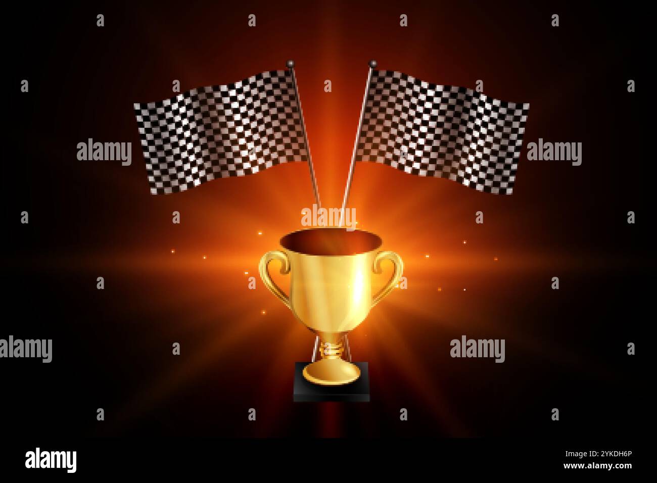 Gold cup trophy racing Stock Vector Images - Alamy