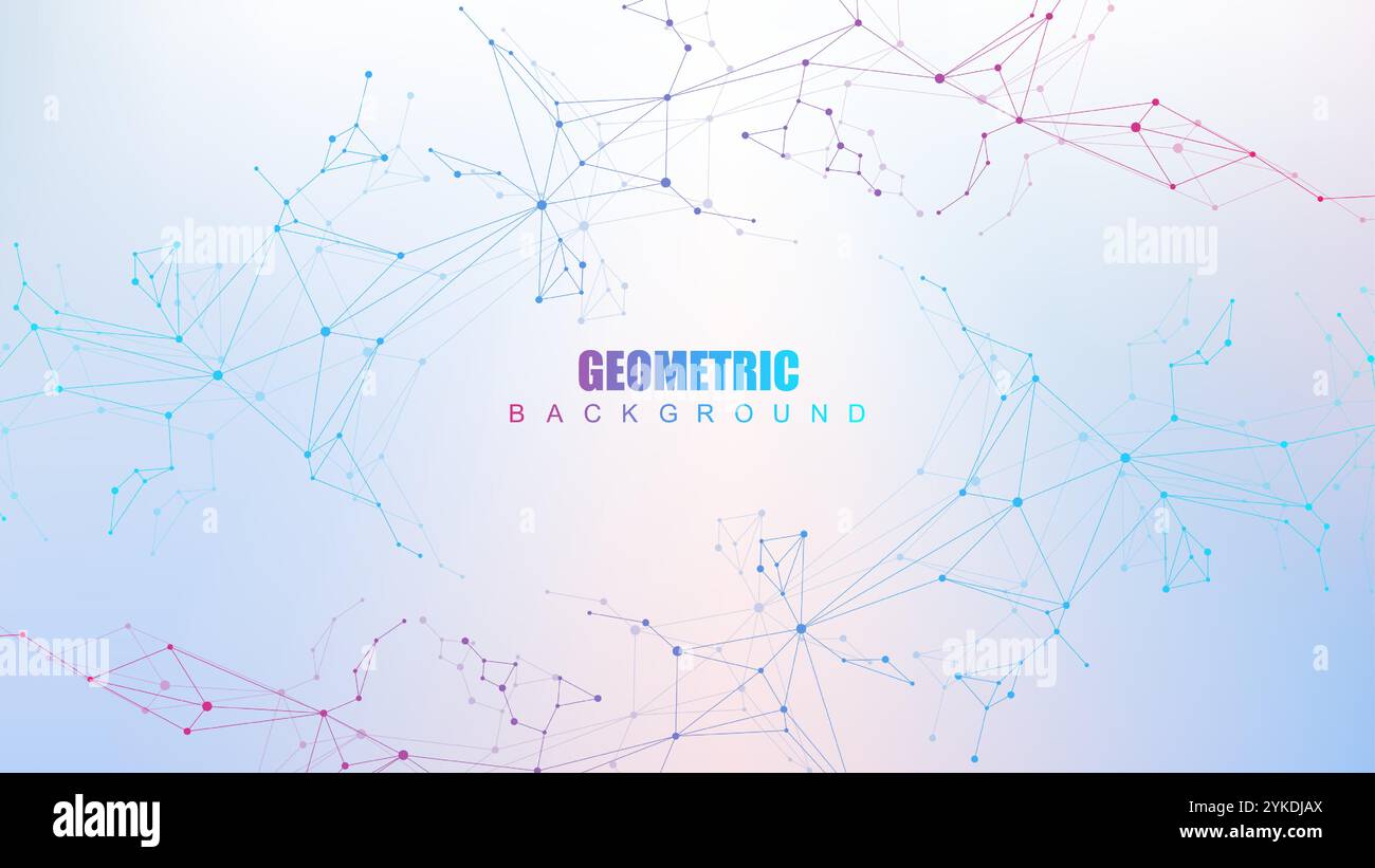 Digital Abstract Connection Dots And Lines Network Connection Structure Technology Polygonal
