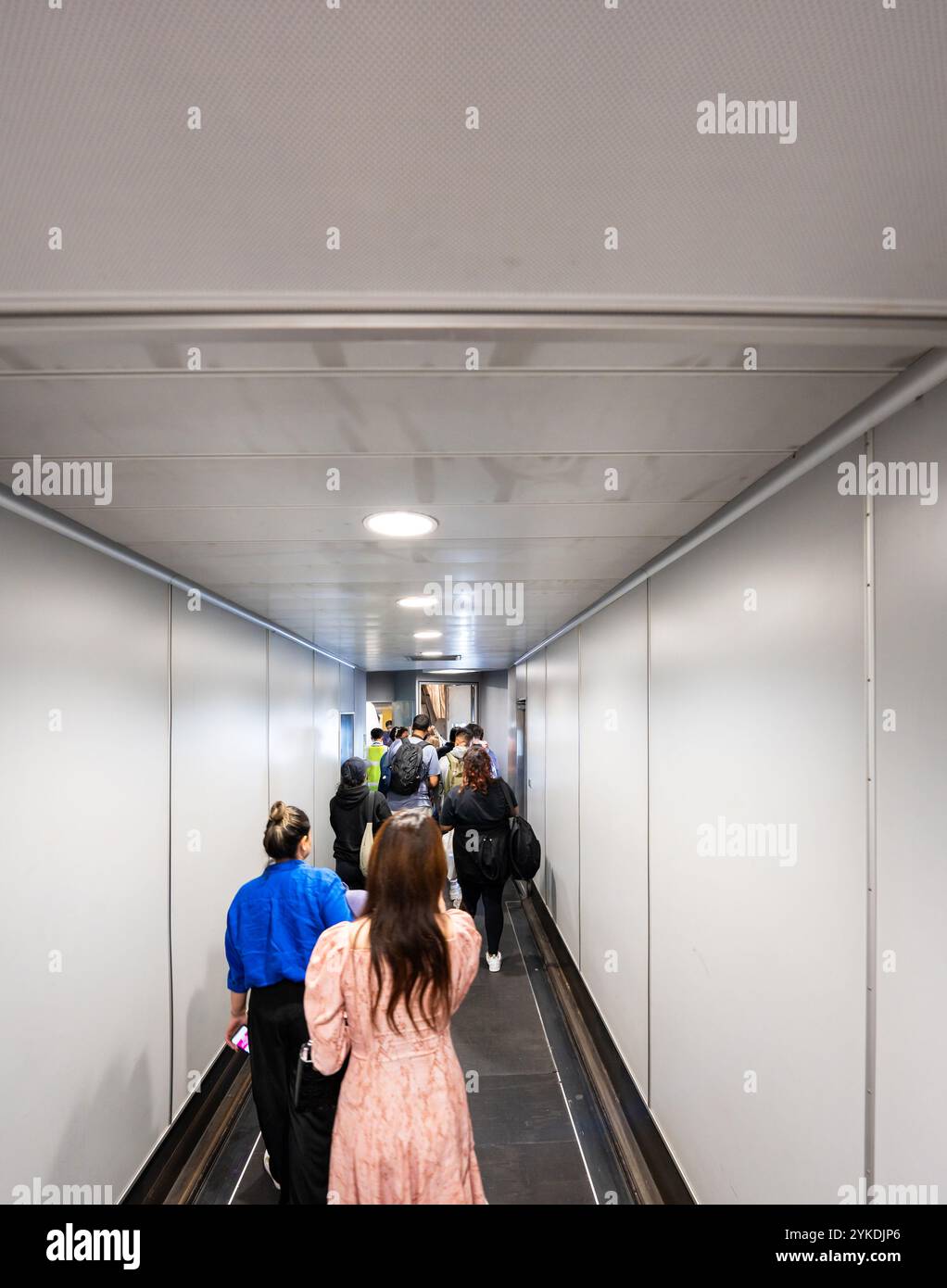 Jet Bridge Walkway at Suvarnabhumi Airport, providing a covered passage ...