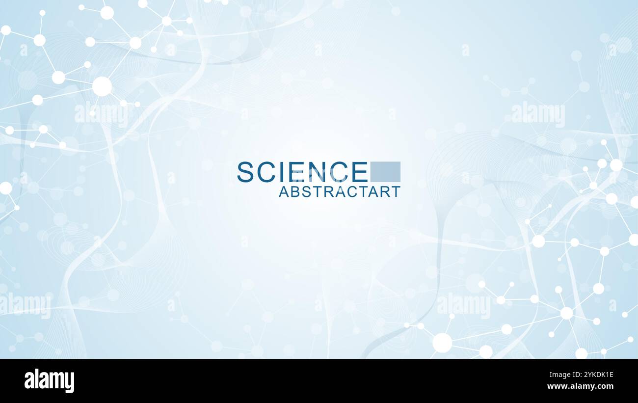 Structure molecule and communication. DNA, atom, neurons. Scientific ...