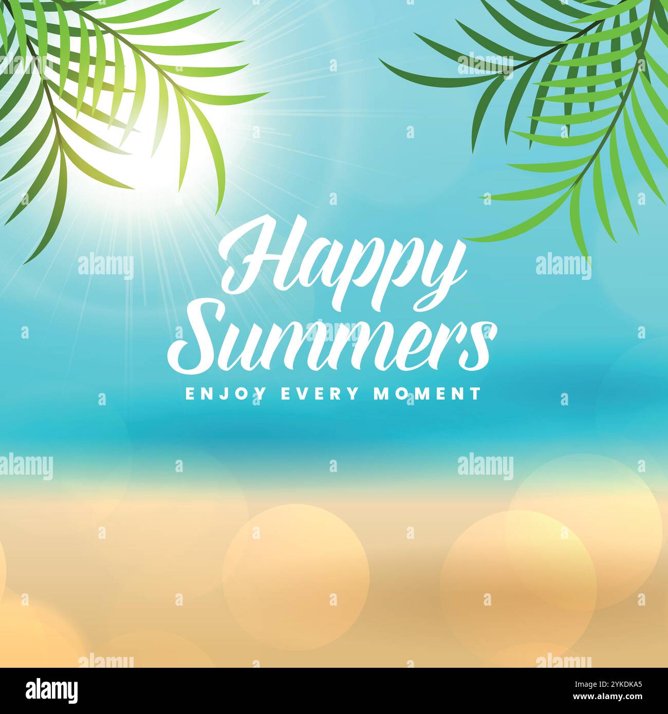 happy summer holidays beach background Stock Vector Image & Art - Alamy