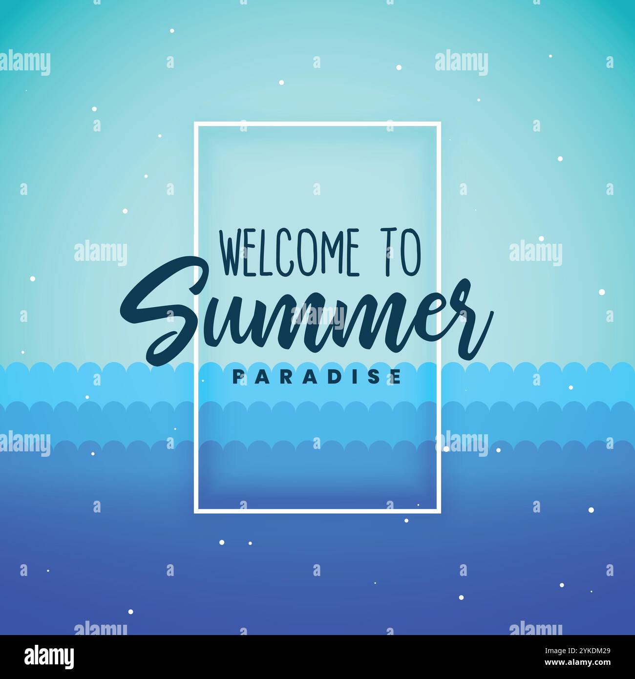 blue summer paradise background poster Stock Vector Image & Art - Alamy