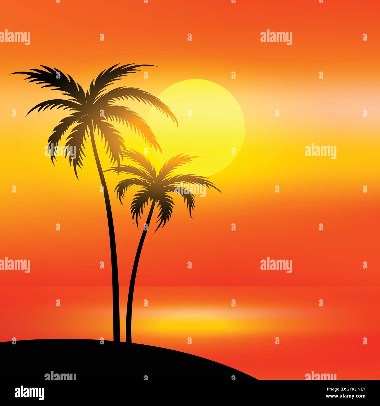 Enjoy sunset Stock Vector Images - Alamy
