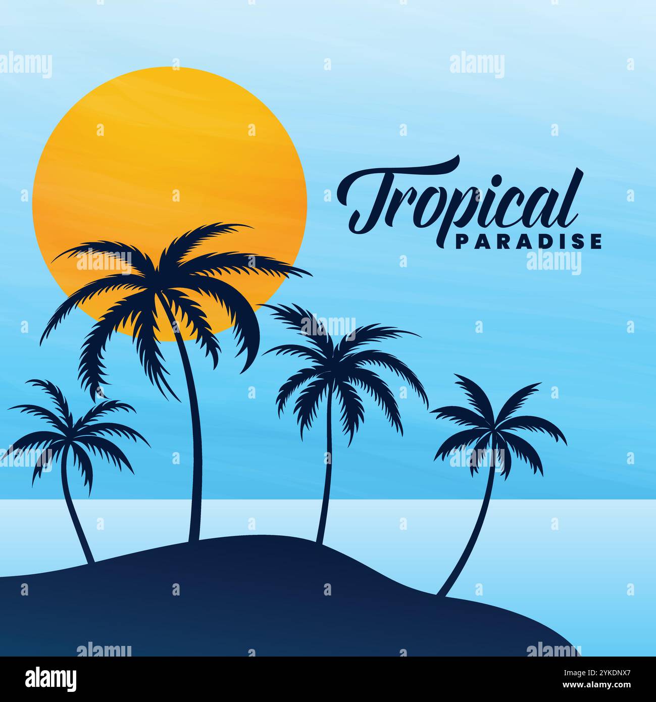 tropical paradise summer background design Stock Vector Image & Art - Alamy
