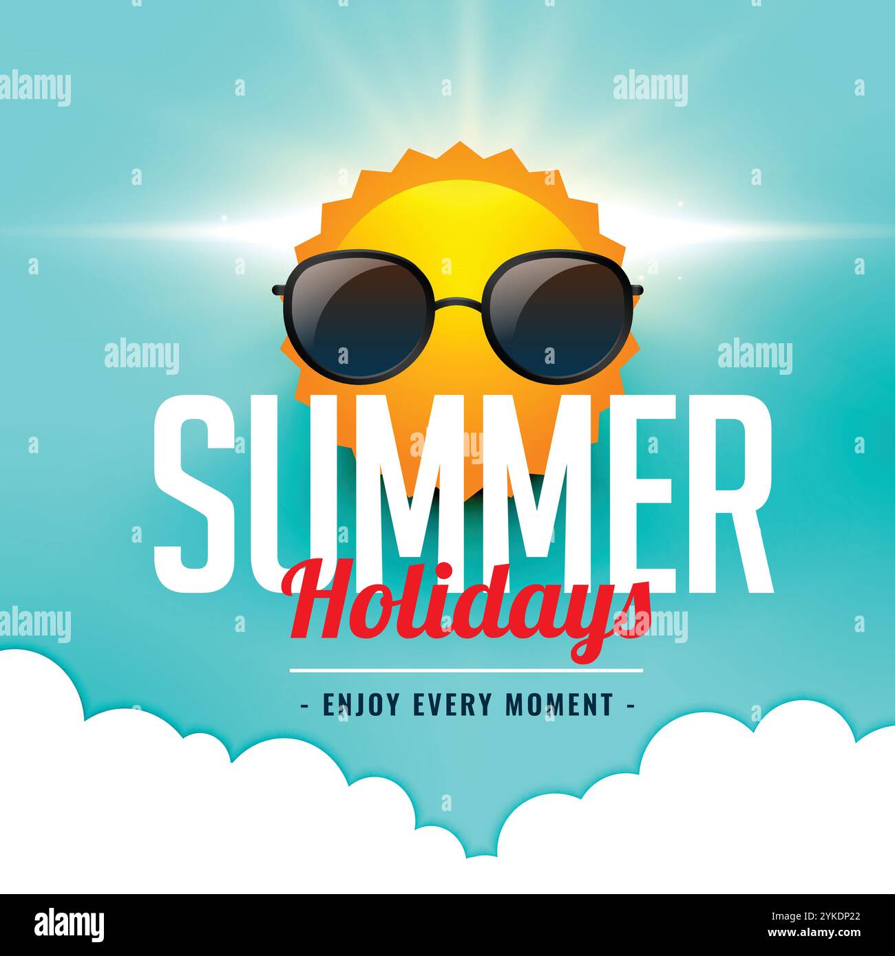 Hello summer background summer holidays Stock Vector Images - Alamy