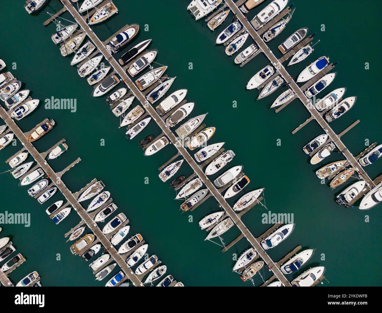 Aerial view of the marina in Torquay on the English Riviera on the ...