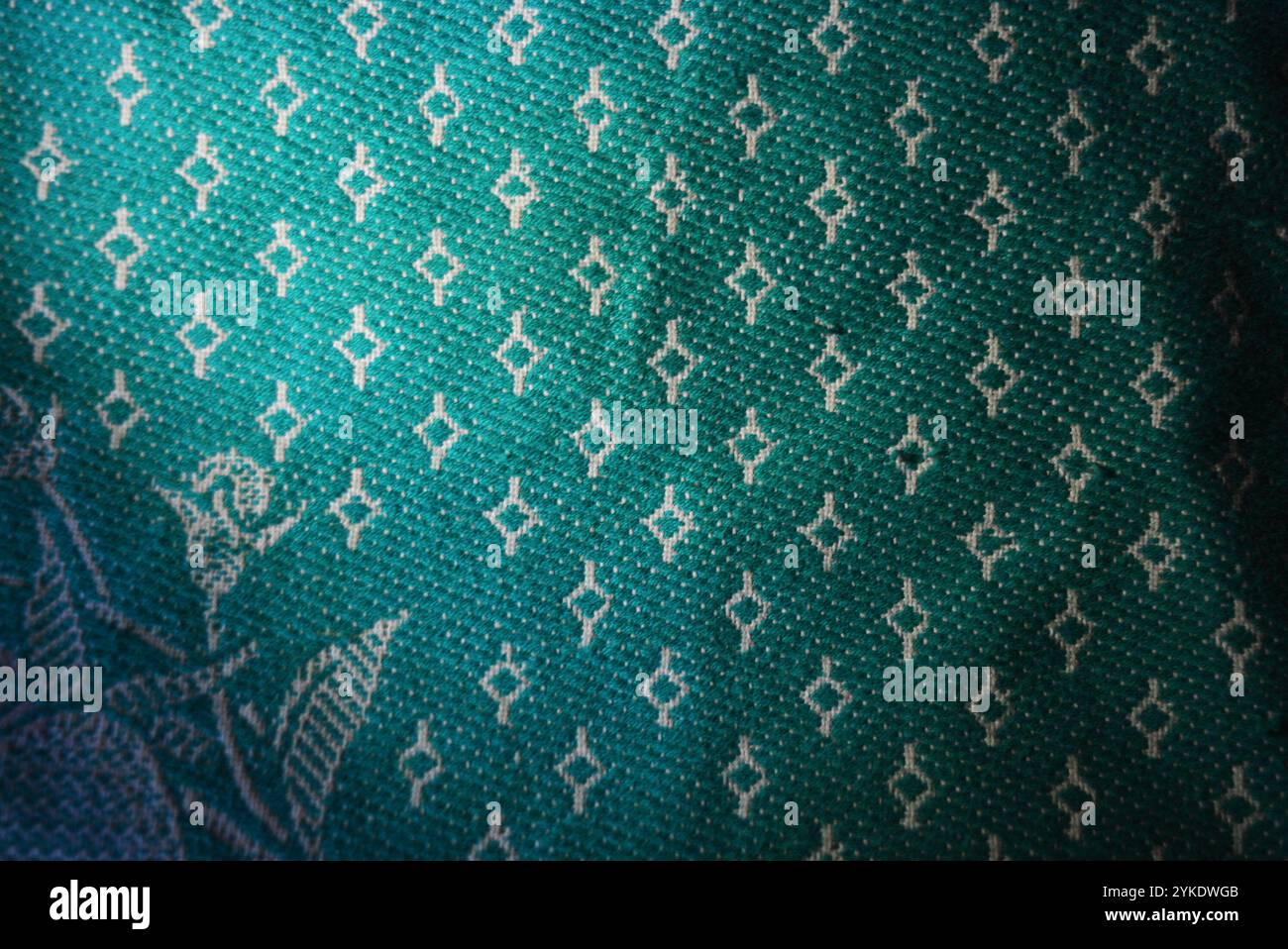 Things, objects, backgrounds made of dense natural fabrics of green ...