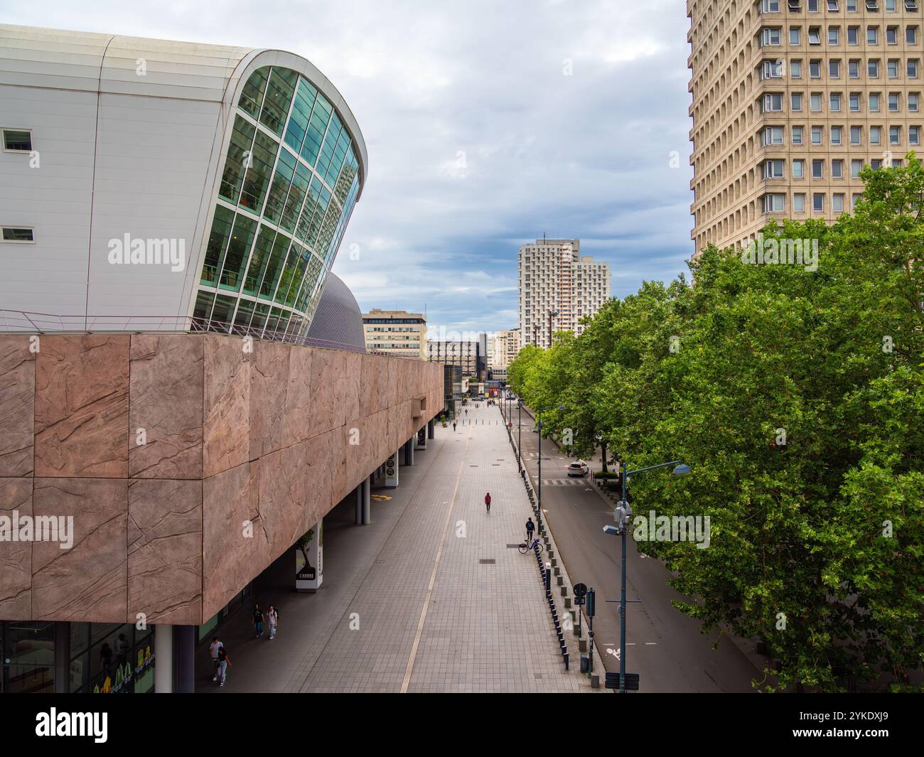 Rennes, France - July 26, 2024: The Champs Libres is a complex ...