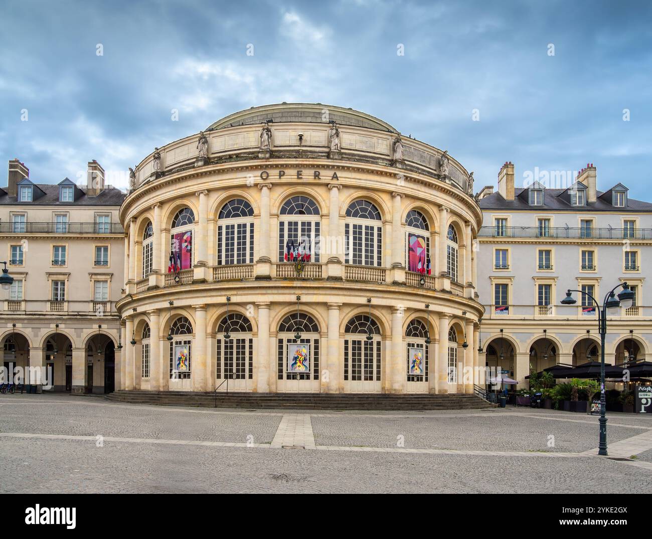 Rennes, France - July 26, 2024: A beautiful view of a historic opera ...