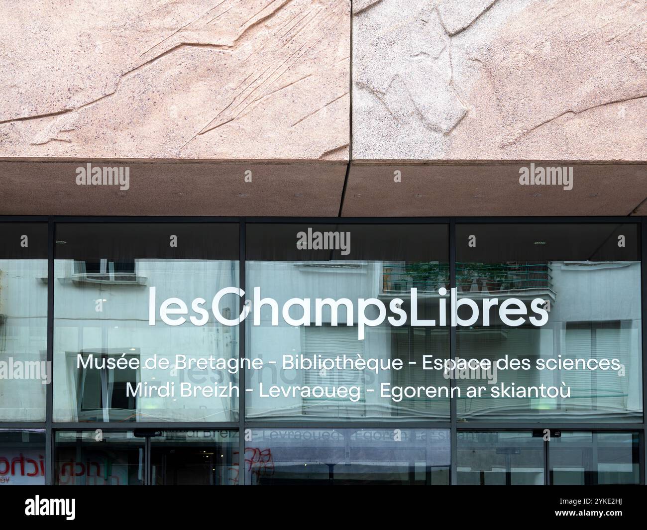 Rennes, France - July 26, 2024: The Champs Libres is a complex ...