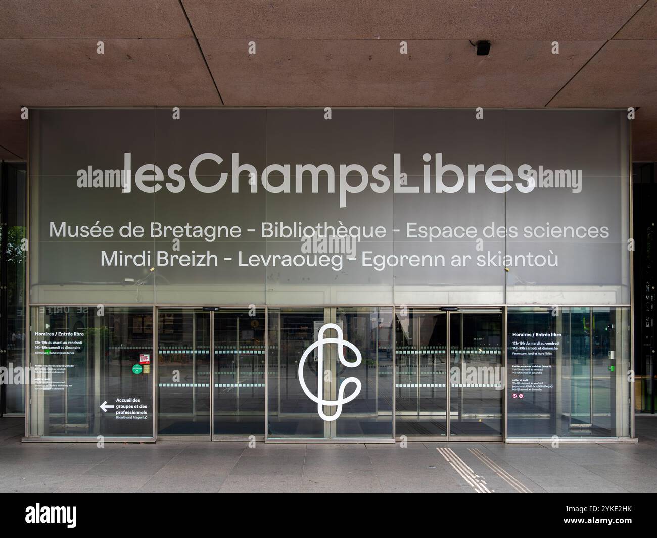 Rennes, France - July 26, 2024: The Champs Libres is a complex ...