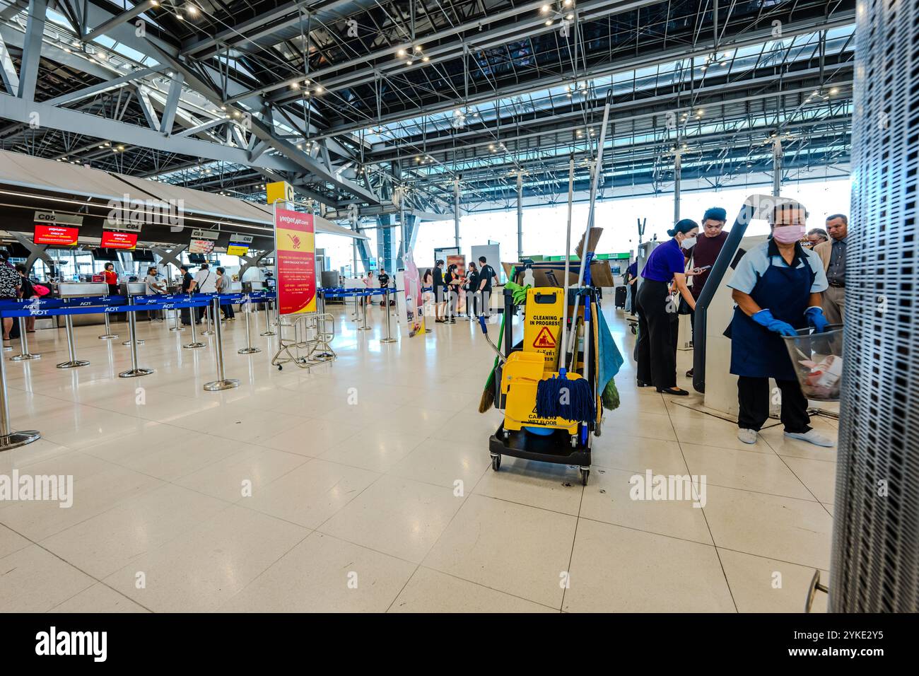 Bangkok, Thailand - 9 July 2023, A Dedicated Maid Cleaner with Cleaning ...