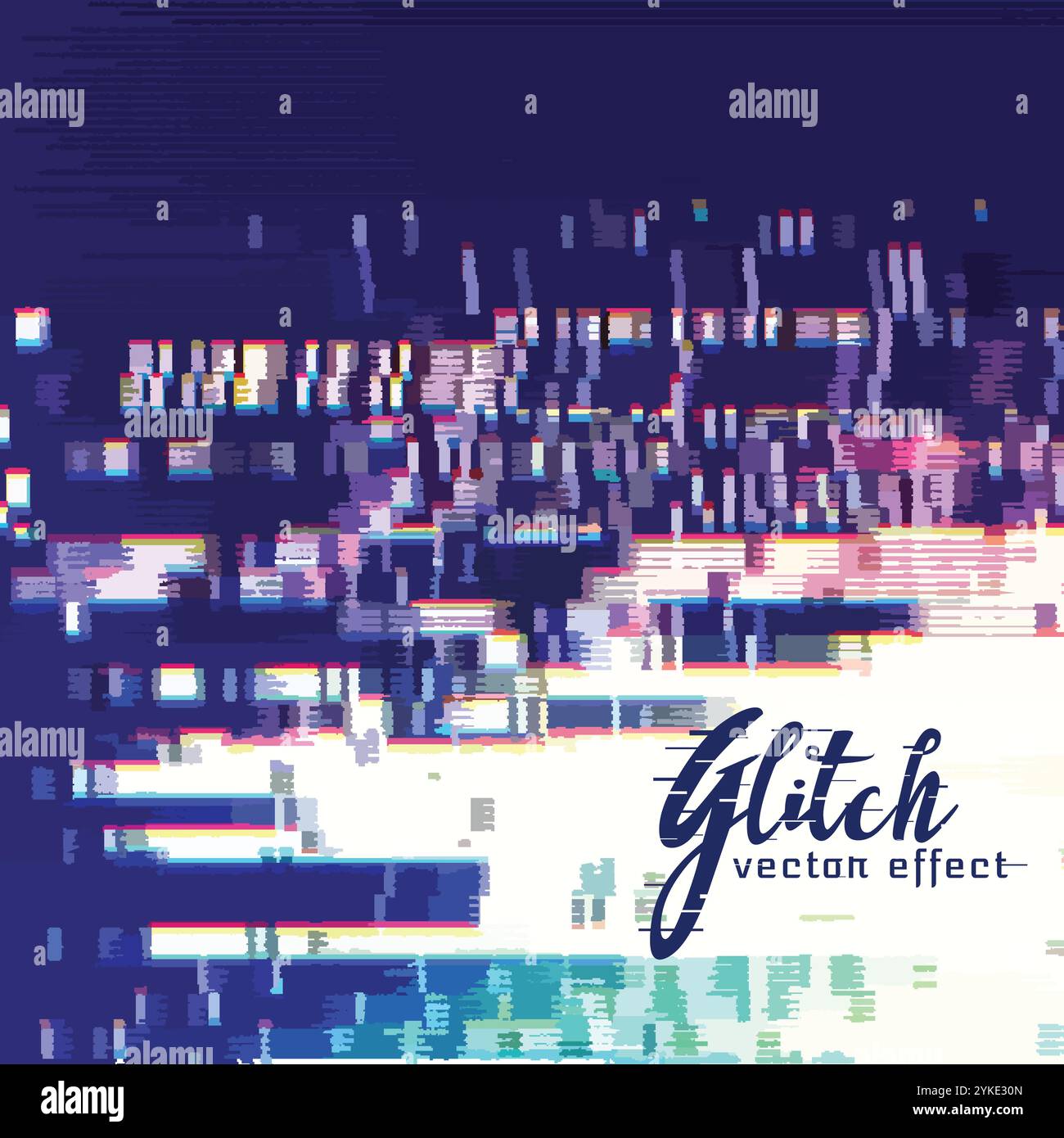 Screen error glitch distortion Stock Vector Images - Alamy