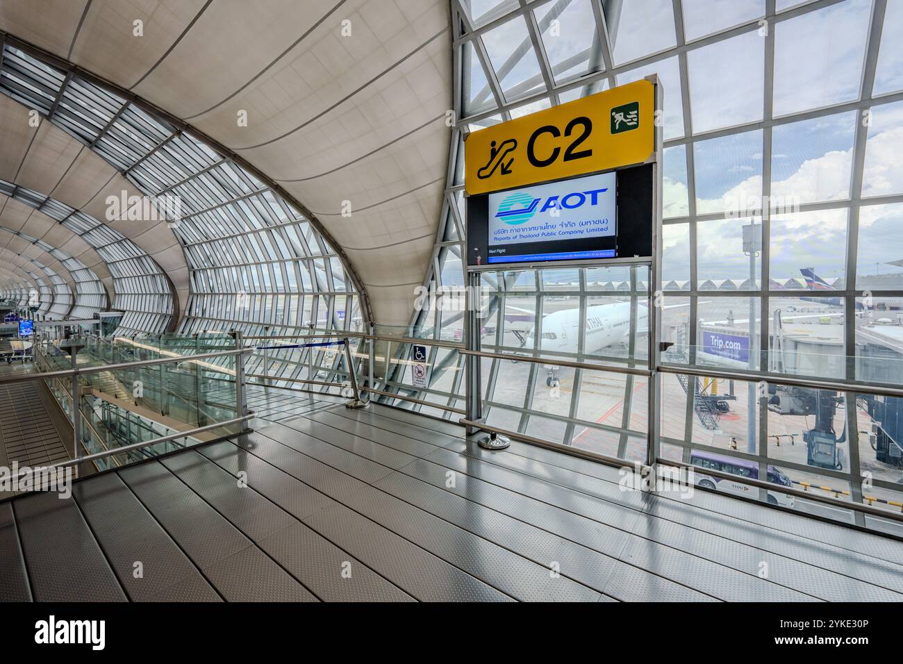 Bangkok, Thailand - 9 July 2023, Suvarnabhumi Airport Gate C2 ...