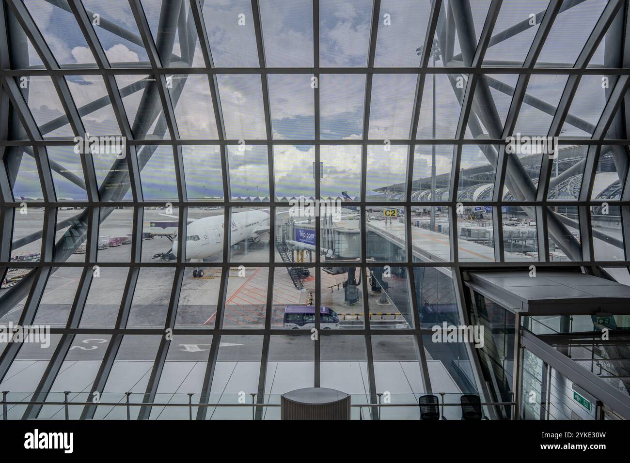 Bangkok, Thailand - 9 July 2023, Suvarnabhumi Airport Gate C2 offers a ...