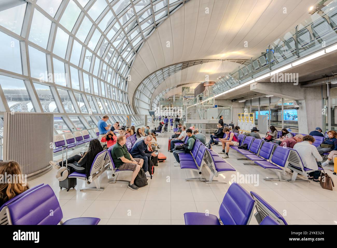 Bangkok, Thailand - 9 July 2023, Suvarnabhumi Airport Gate C2 ...