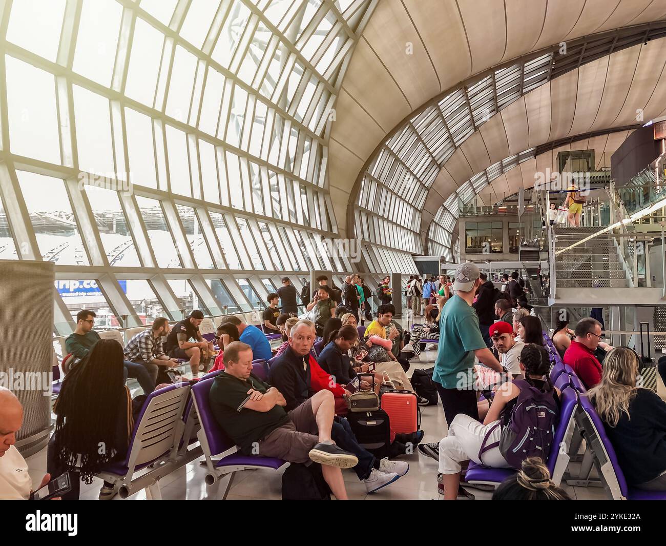 Bangkok, Thailand - 9 July 2023, Suvarnabhumi Airport Gate C2 ...