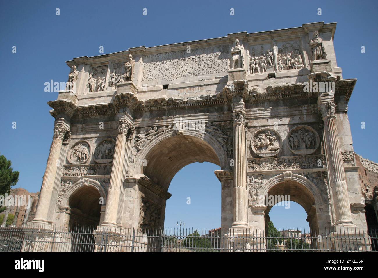 Roman Art. Arch of Constantine. Triumphal arch. It was erected to ...