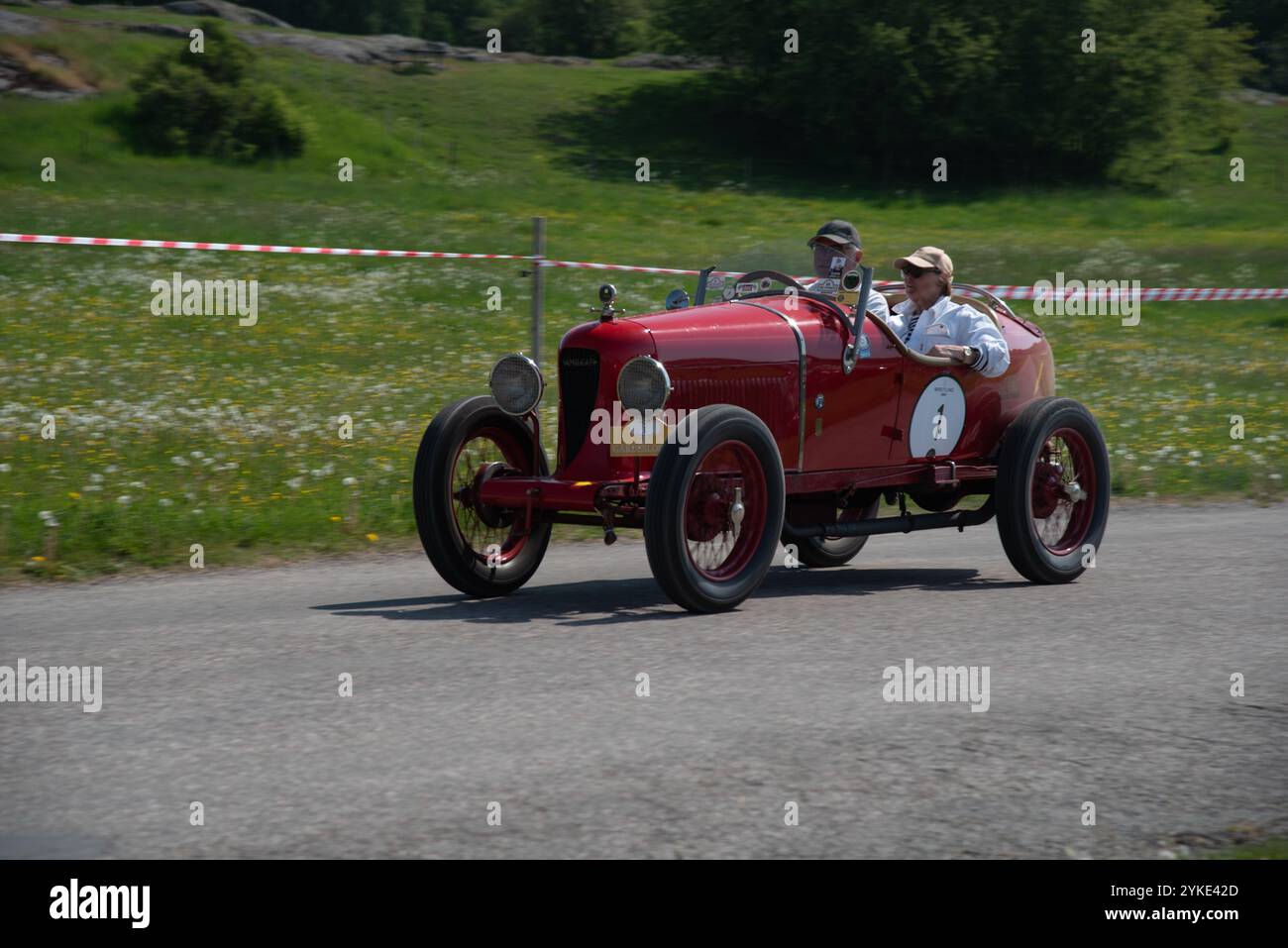 Red Convertible Sports Car at Gärdesloppen 2024 Stockholm Sweden Stock ...