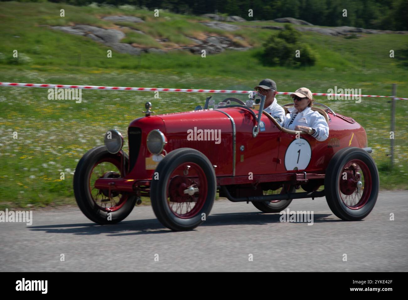 Red Convertible Sports Car at Gärdesloppen 2024 Stockholm Sweden Stock ...