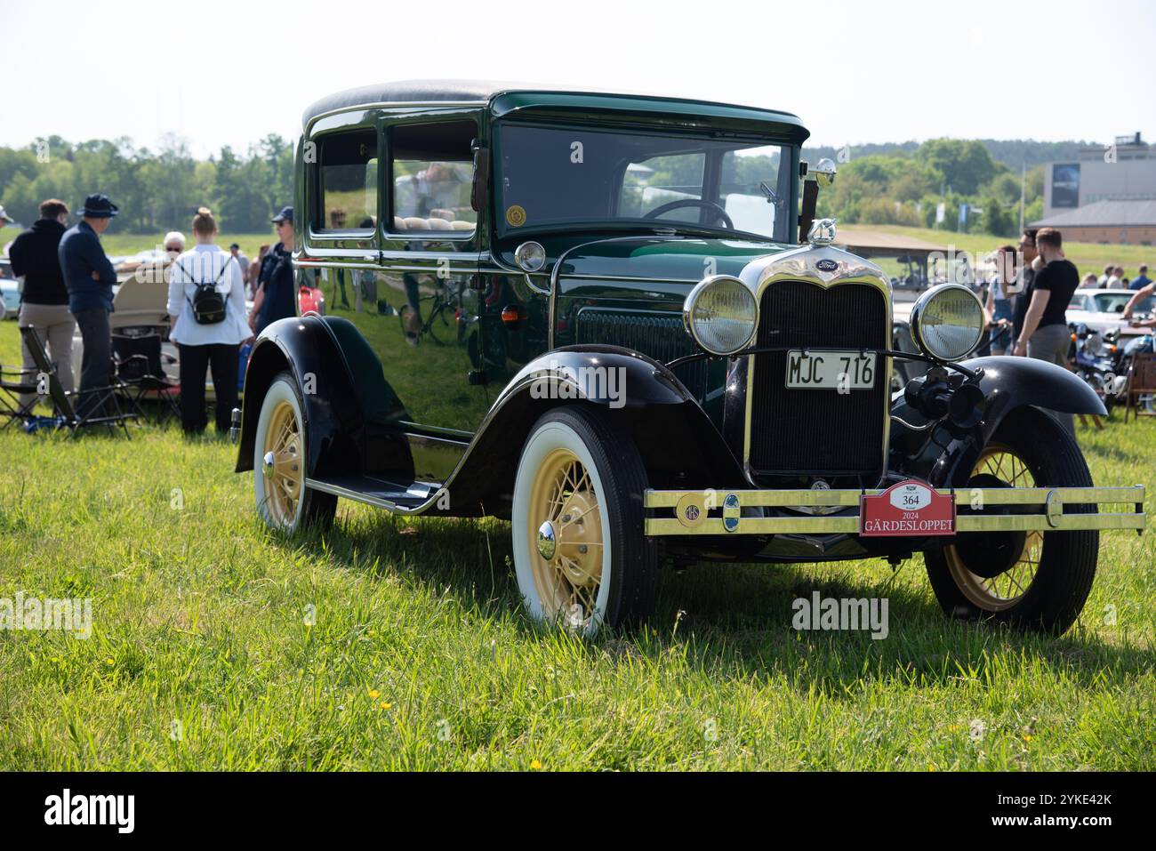 Green Model A Ford at Gärdesloppet 2024 Stockholm Sweden Stock Photo ...