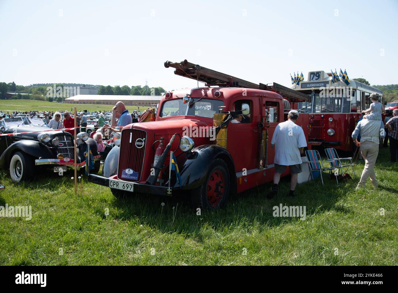 Volvo B11 Fire Engine at Classic Car Meet Gärdesloppet 2024 Stockholm ...