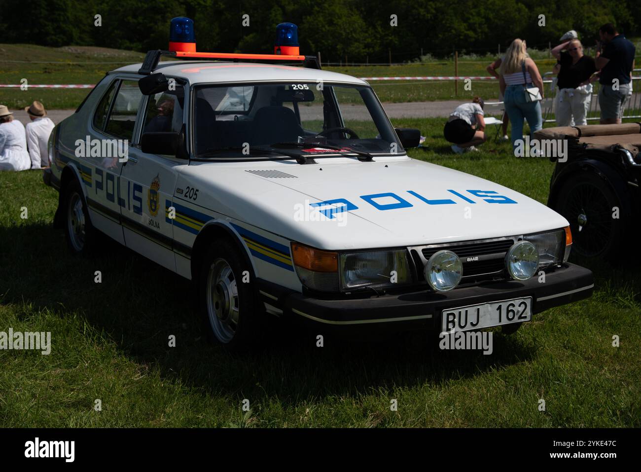 Old Swedish SAAB Police Car at Classic Car Meet Gärdesloppet 2024 ...