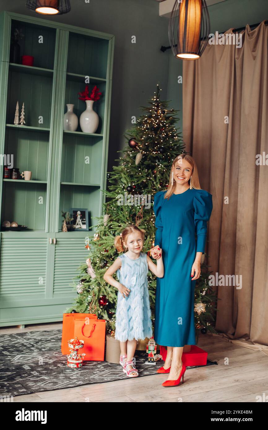 family celebrating Christmas. Sharing Christmas presents Stock Photo ...