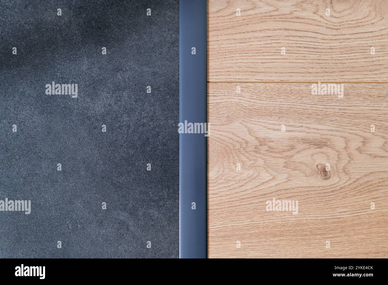 Anthracite expansion strip between ceramic tiles and floor panels ...