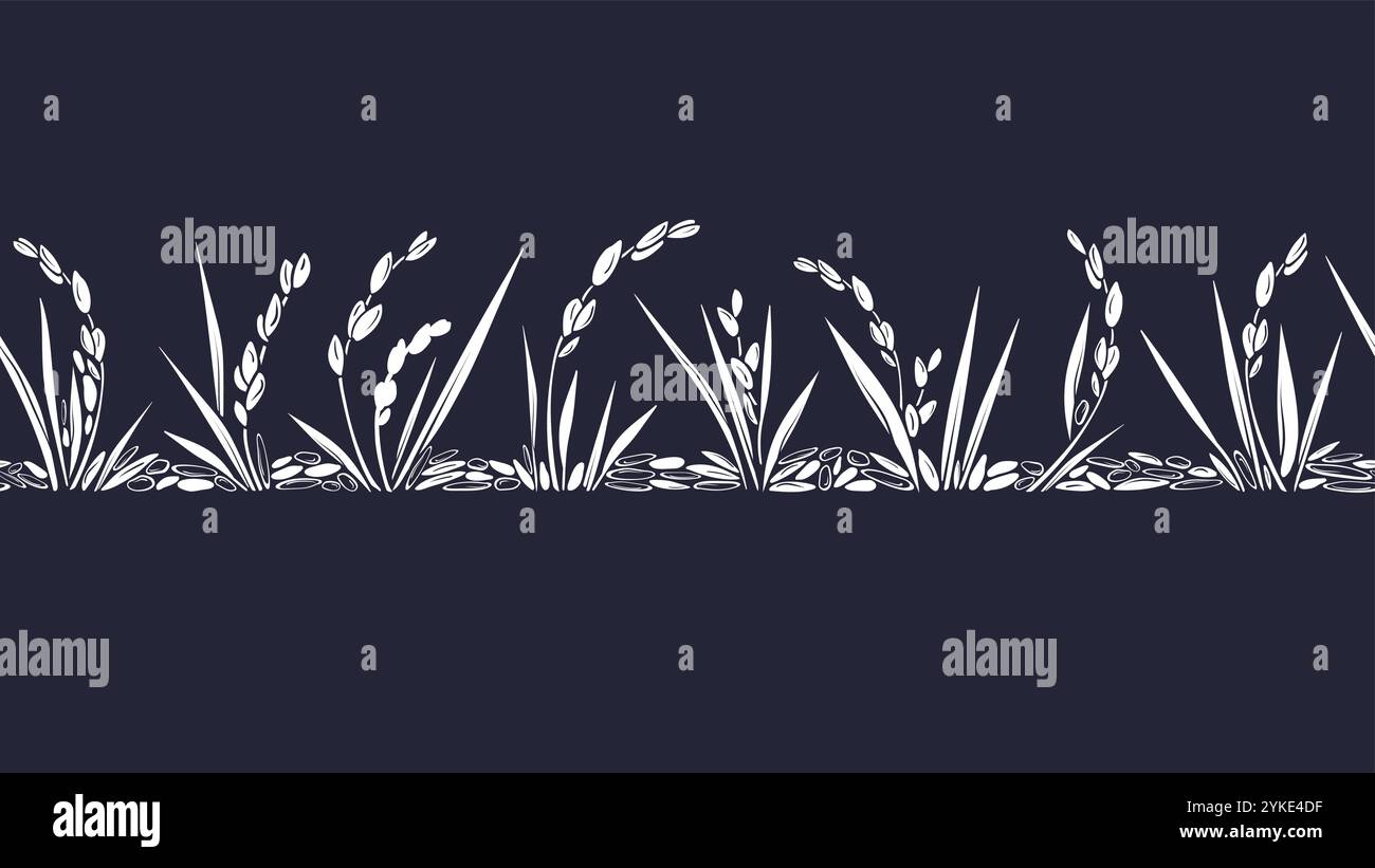 Black background jasmine rice Stock Vector Images - Alamy