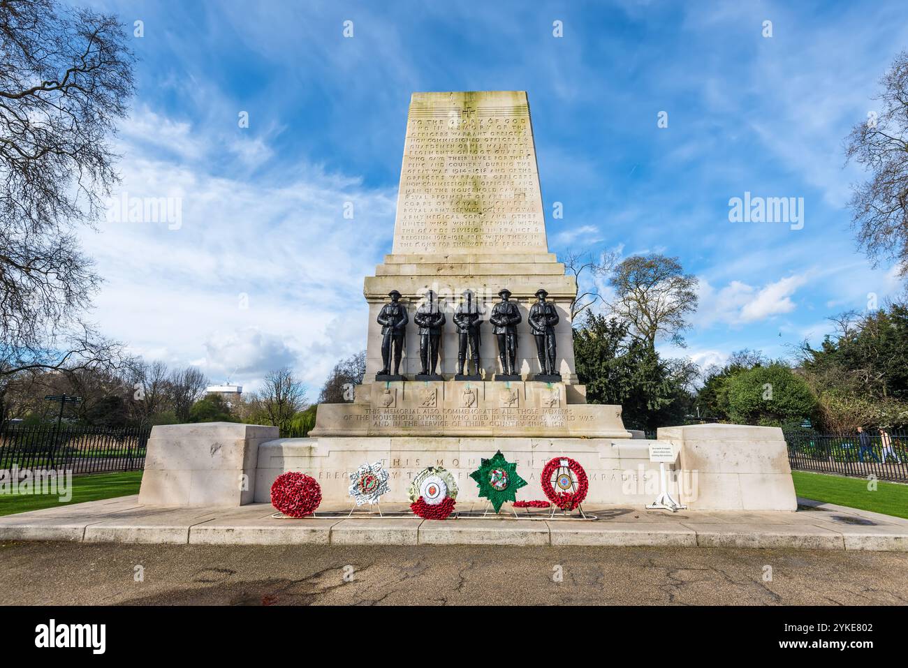 London, UK - March 27, 2024: The Guards Memorial in Horse Guards Parade ...