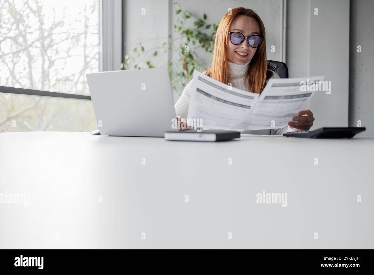 Modern communications smiling caucasian hi-res stock photography and ...