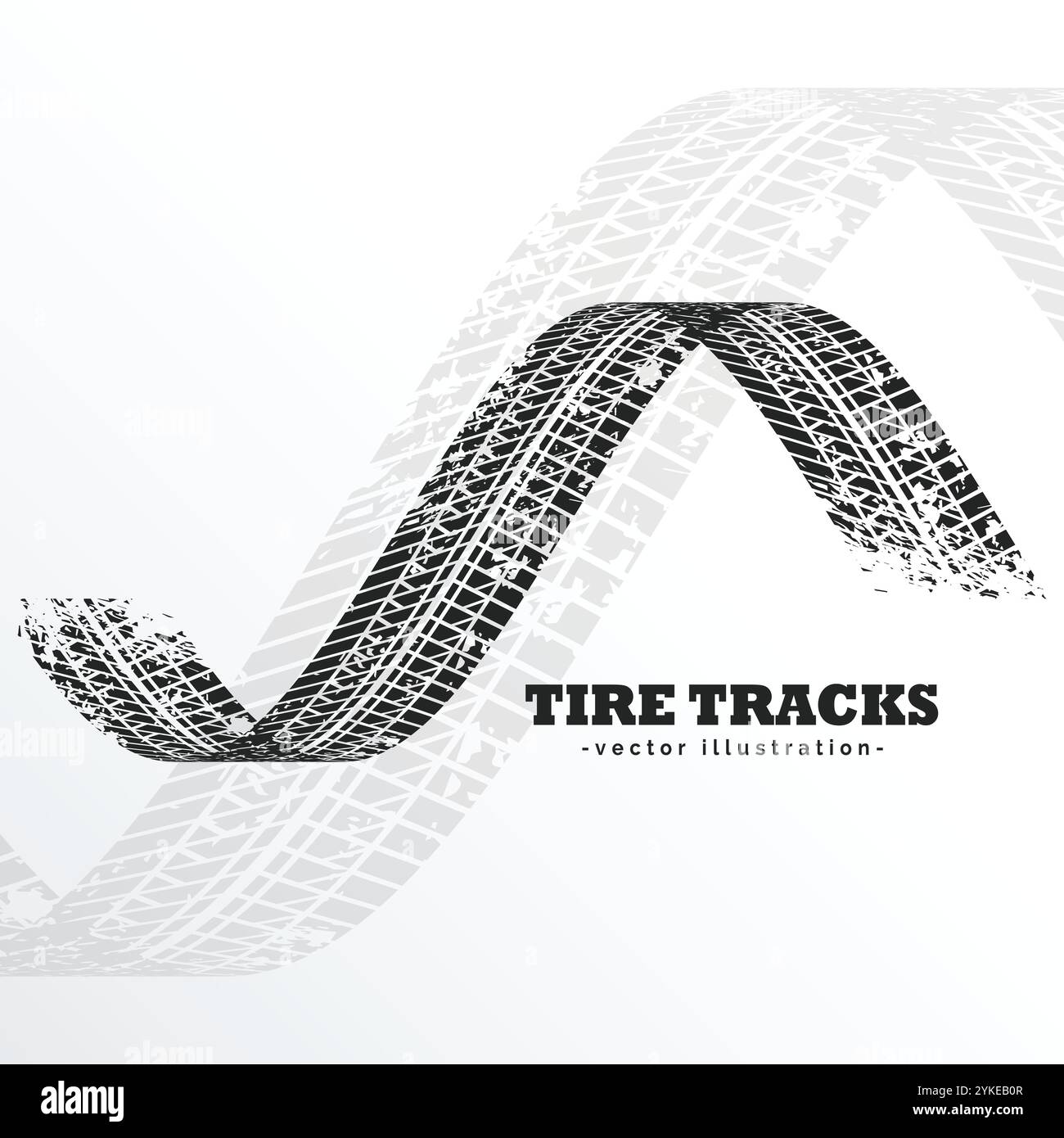 grunge black tire tracks on white background Stock Vector Image & Art ...
