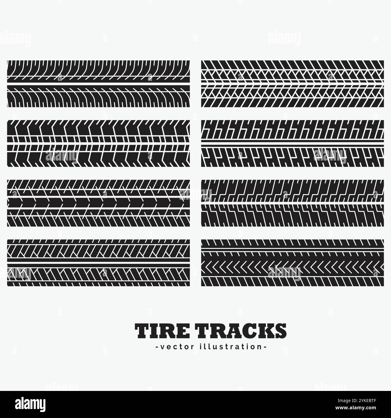 collection of eight tire tracks marks Stock Vector Image & Art - Alamy