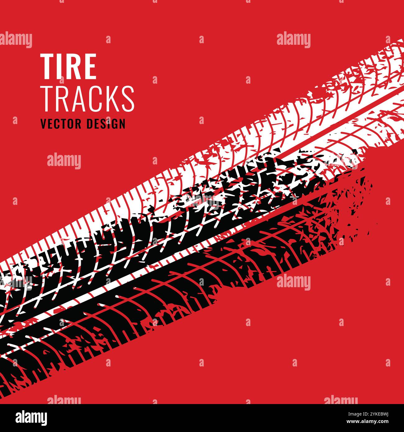 Mud tyre tracks Stock Vector Images - Alamy