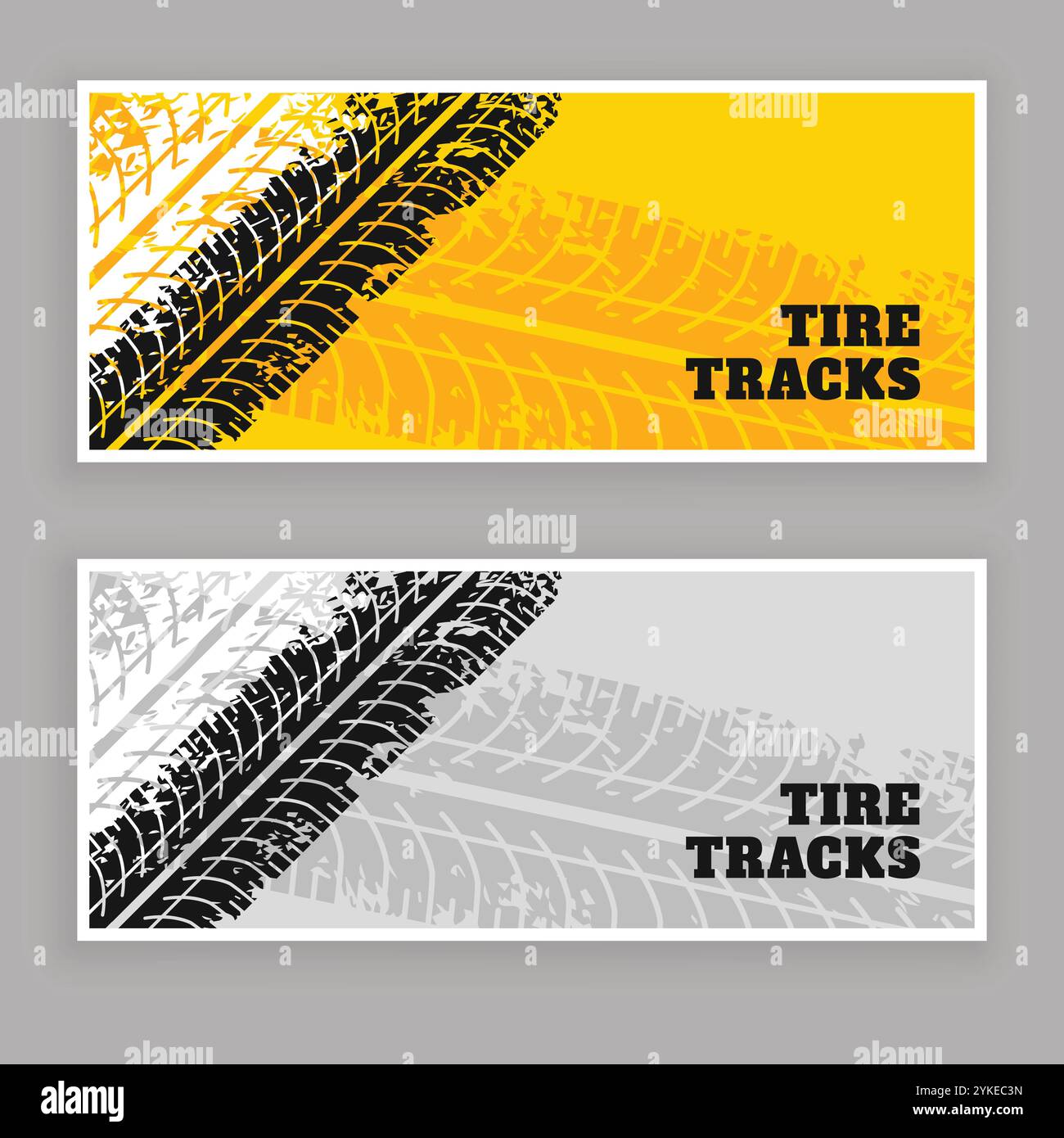 tire tracks banners grunge background Stock Vector Image & Art - Alamy