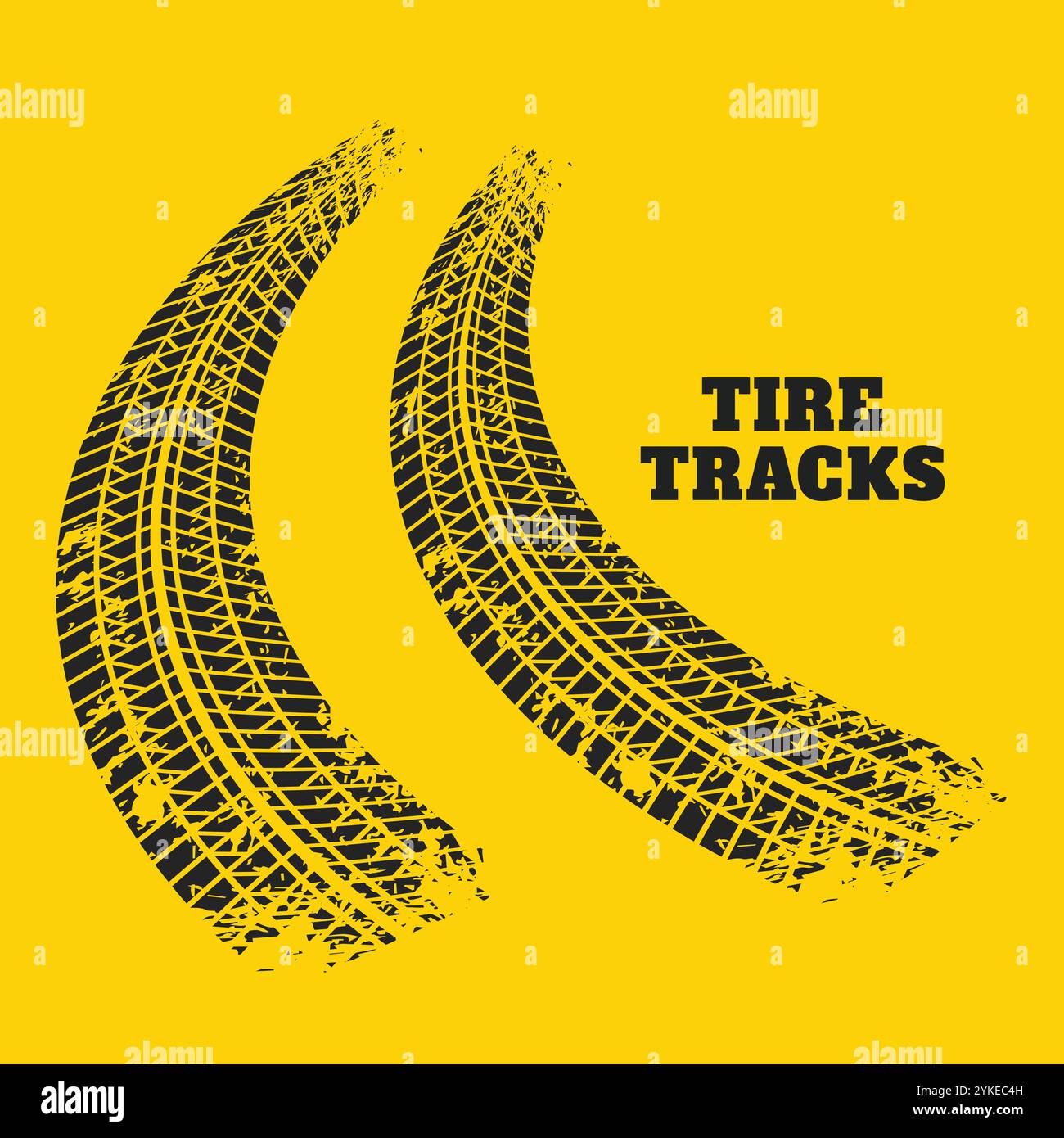Tyre prints skid Stock Vector Images - Alamy