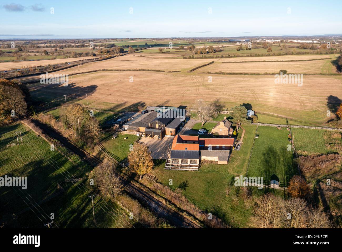 Aerial photo of the beautiful British town of Bedale a market town in ...
