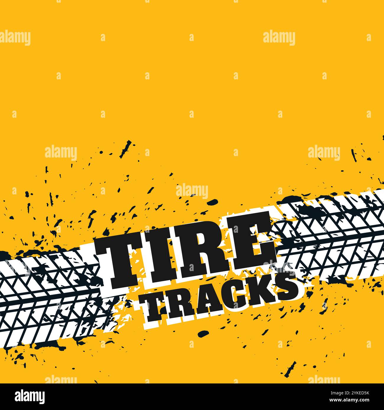 yellow background with grunge tire marks Stock Vector Image & Art - Alamy