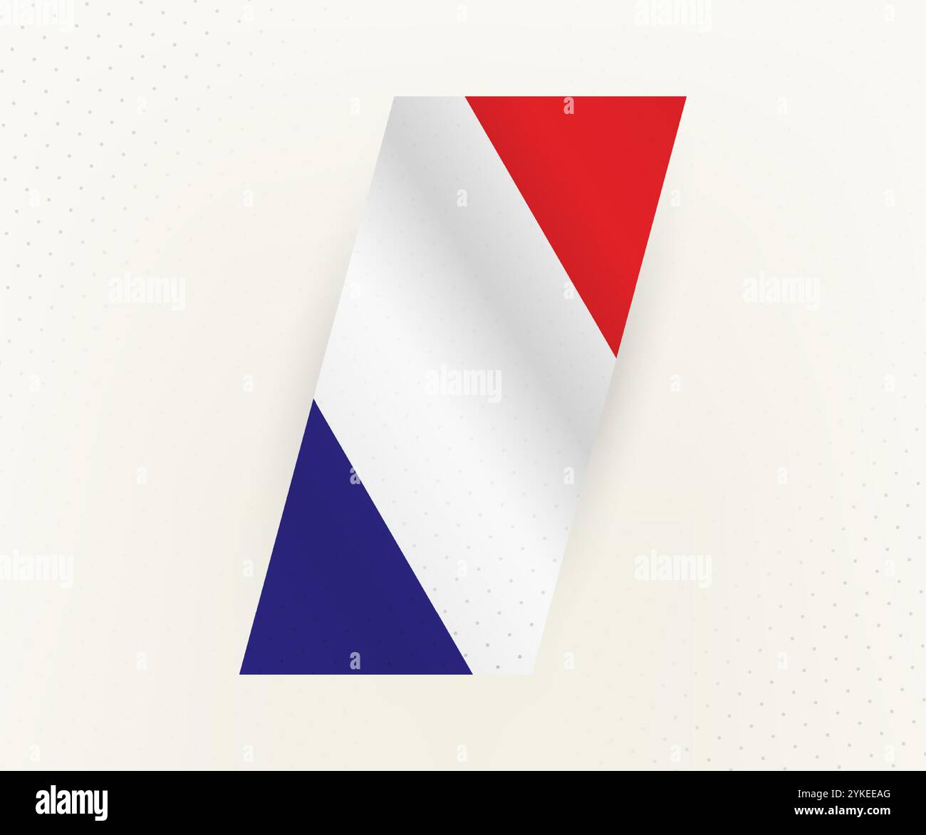 Abstract modern vertical flag of France on beige background with dots ...