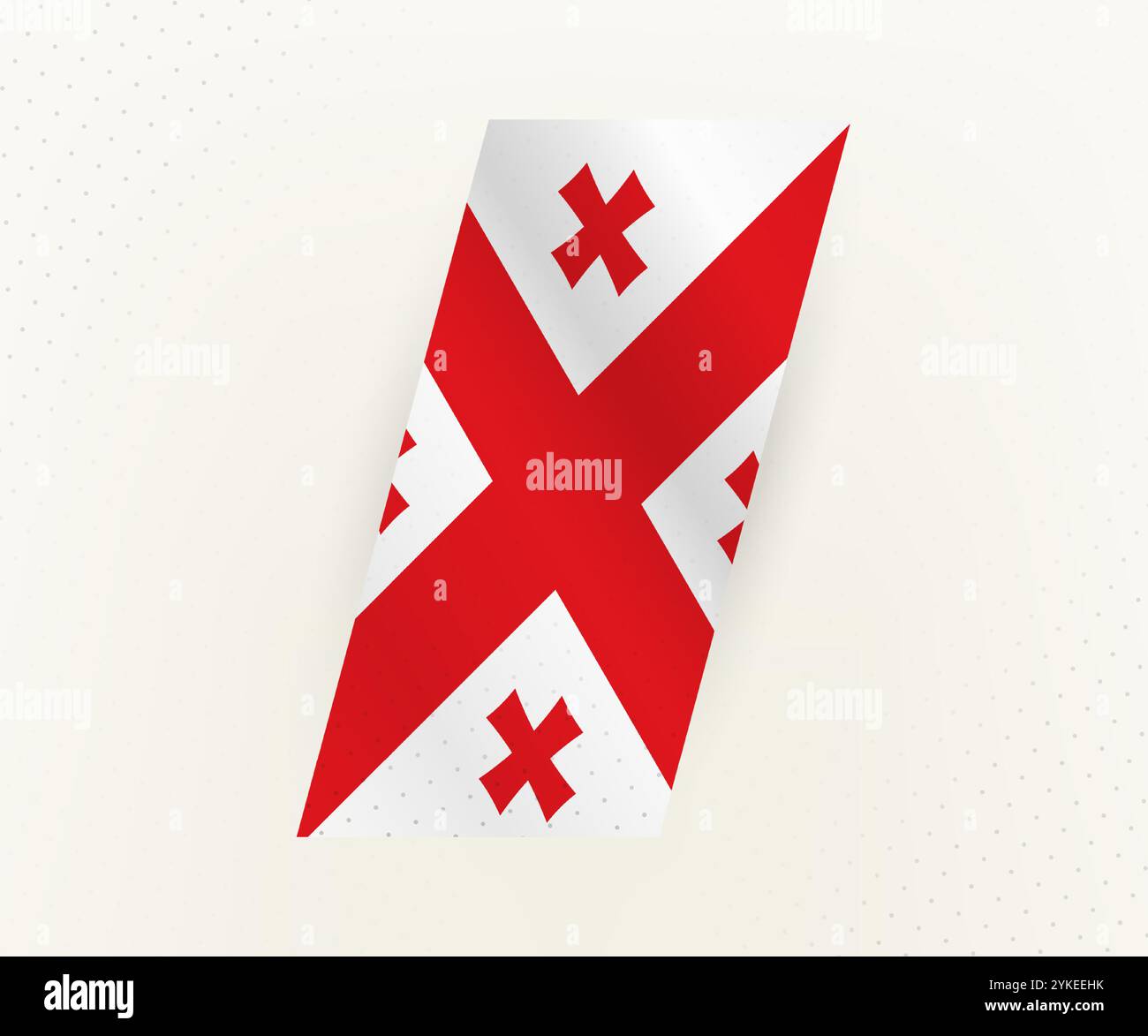 Abstract modern vertical flag of Georgia on beige background with dots ...