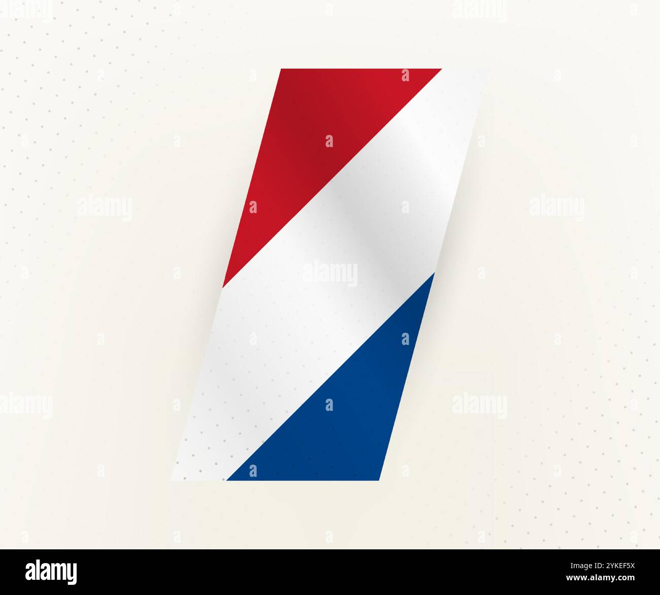 Abstract modern vertical flag of Netherlands on beige background with ...