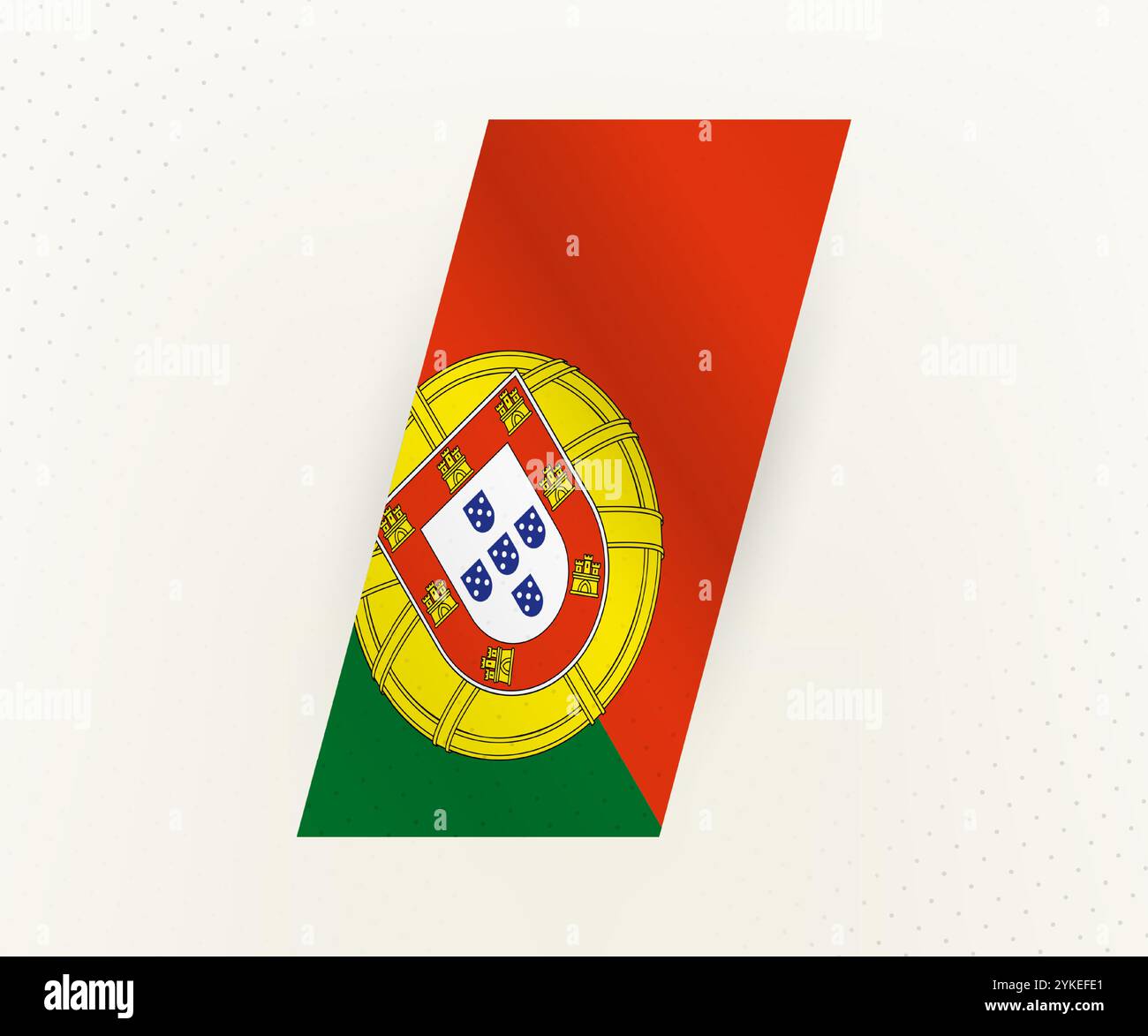 Abstract modern vertical flag of Portugal on beige background with dots ...