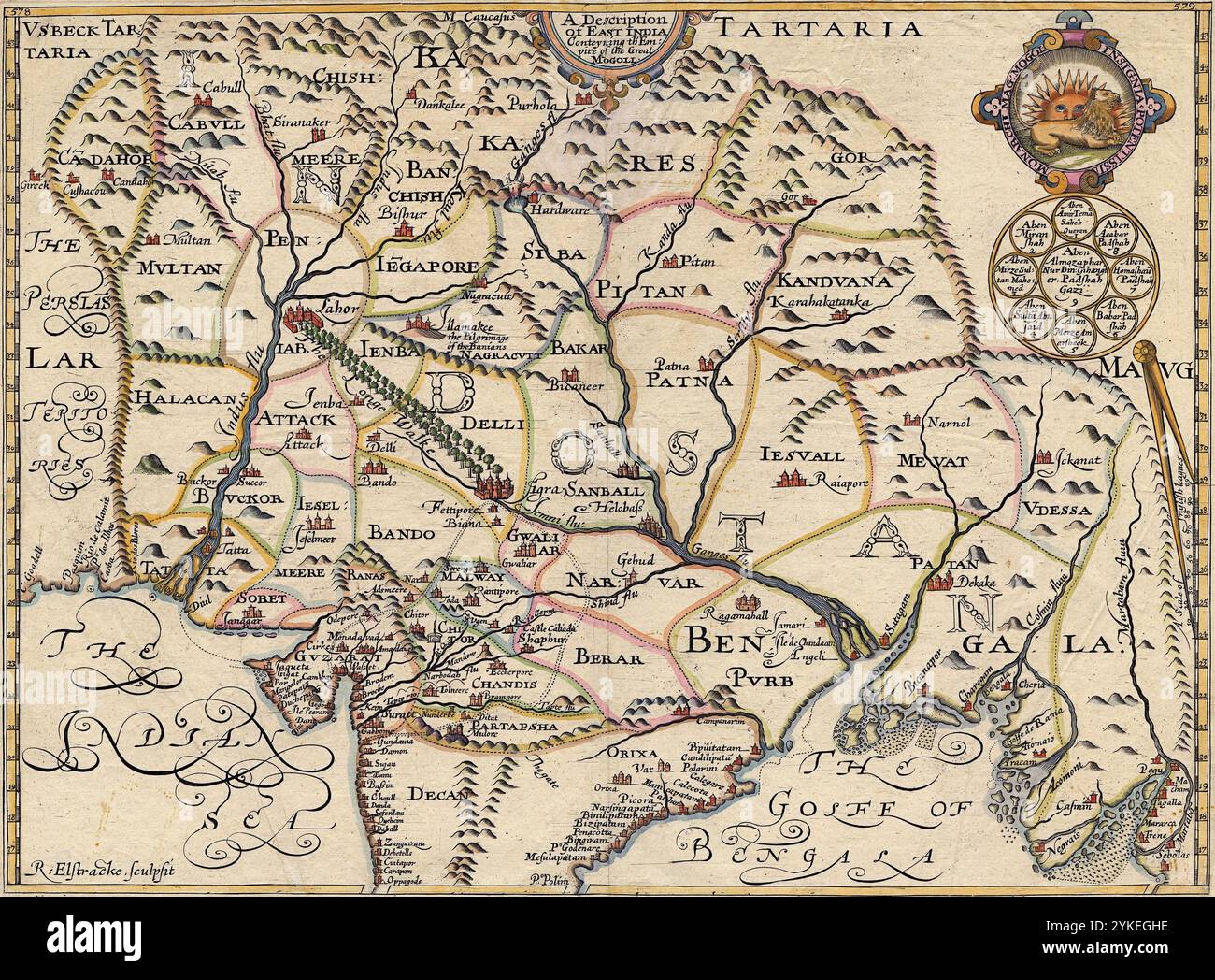 Map of india 17th century hi-res stock photography and images - Alamy