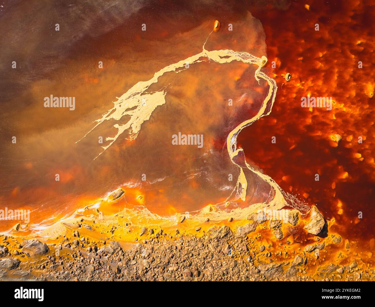 color and textures of Rio Tinto from aerial view Stock Photo - Alamy