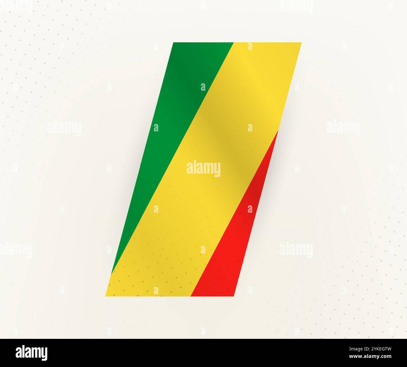 Abstract modern vertical flag of Congo on beige background with dots ...