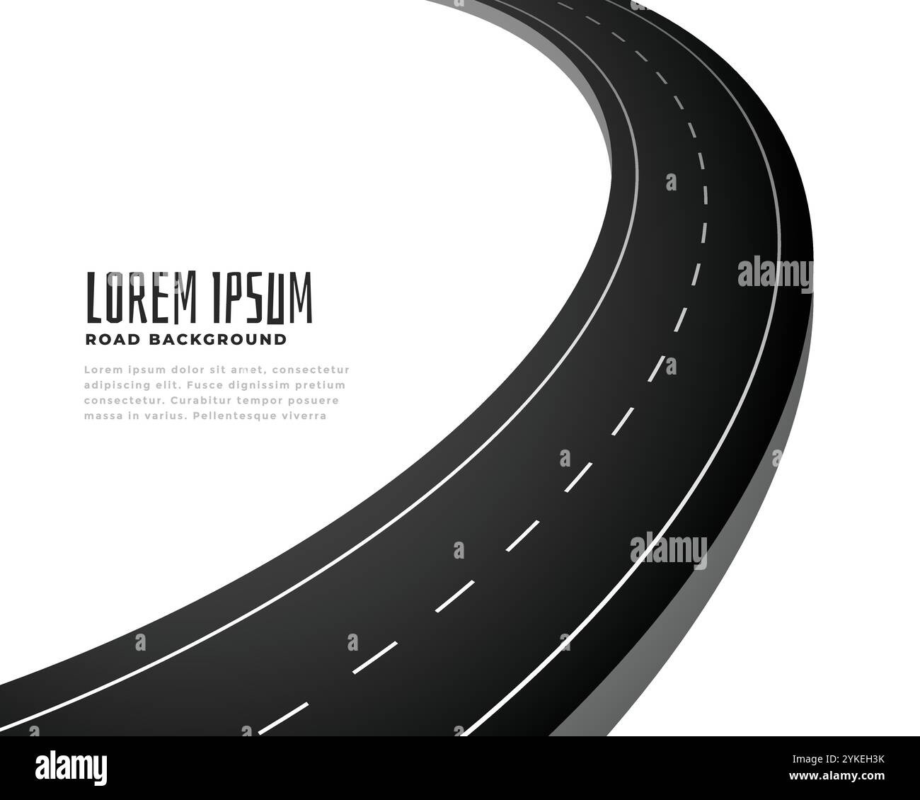 asphalt curve road track path background design Stock Vector Image ...
