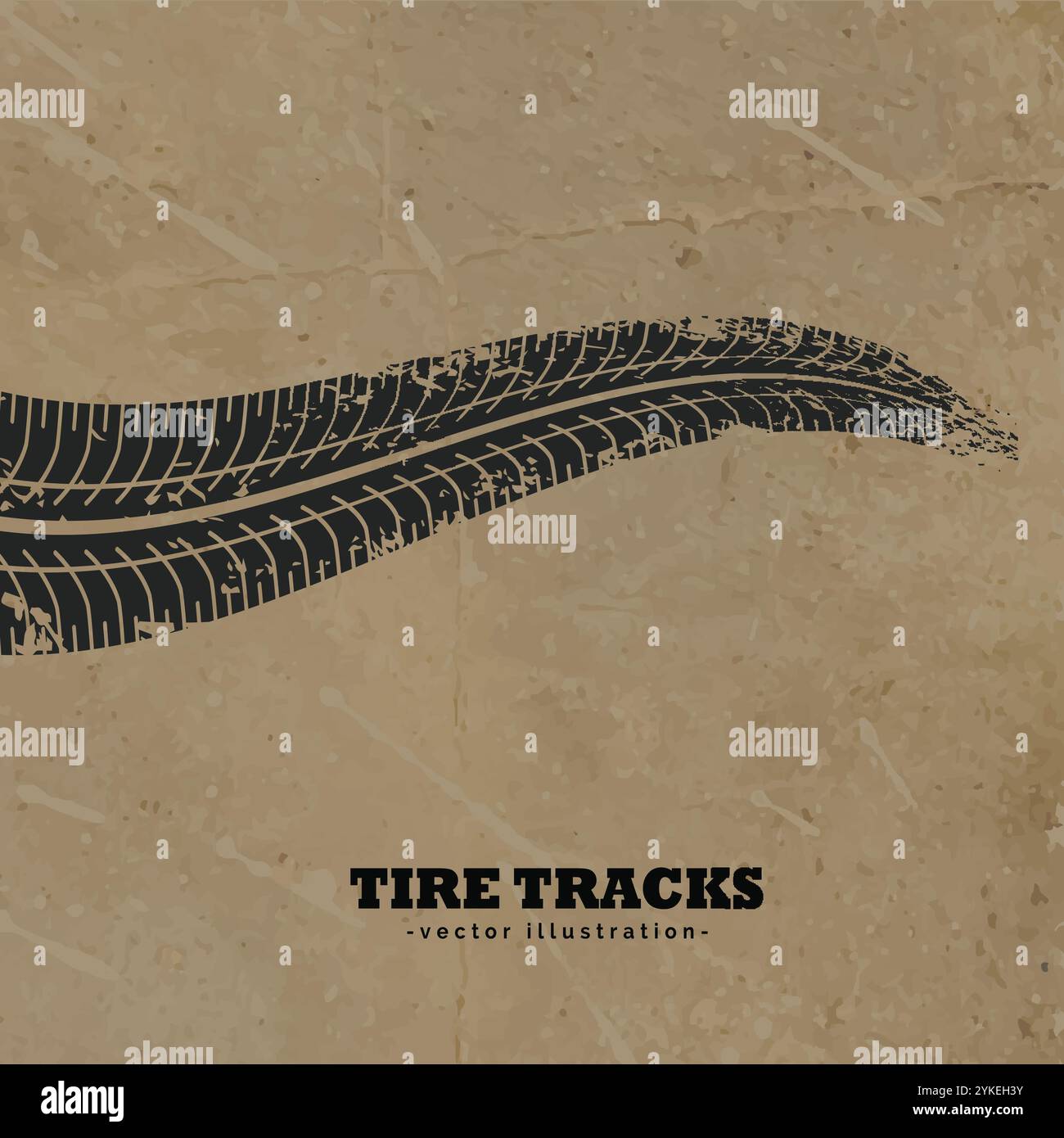 Tire tracks print on Stock Vector Images - Alamy