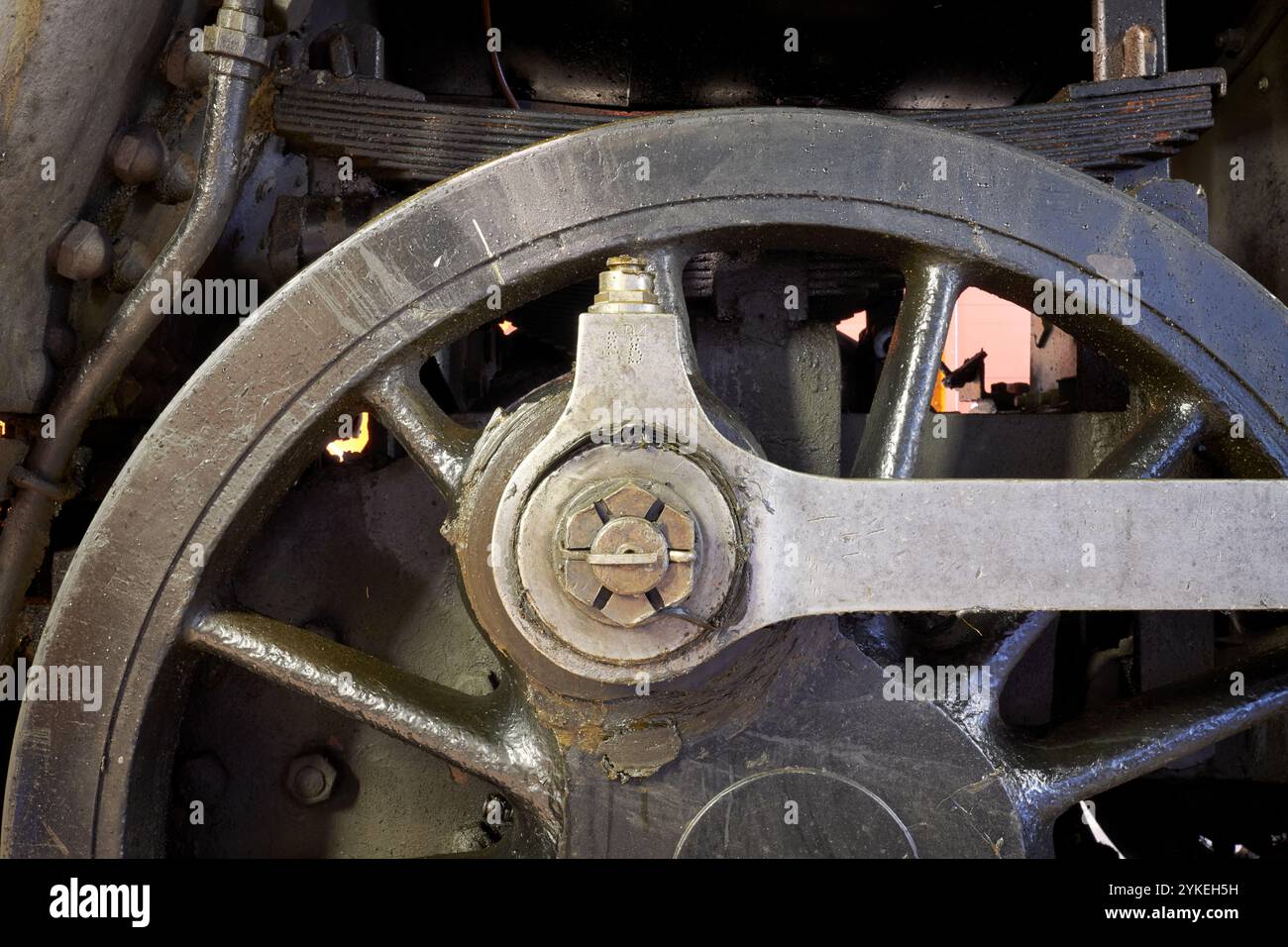 Antique Steam Engine Steel Wheel Stock Photo - Alamy
